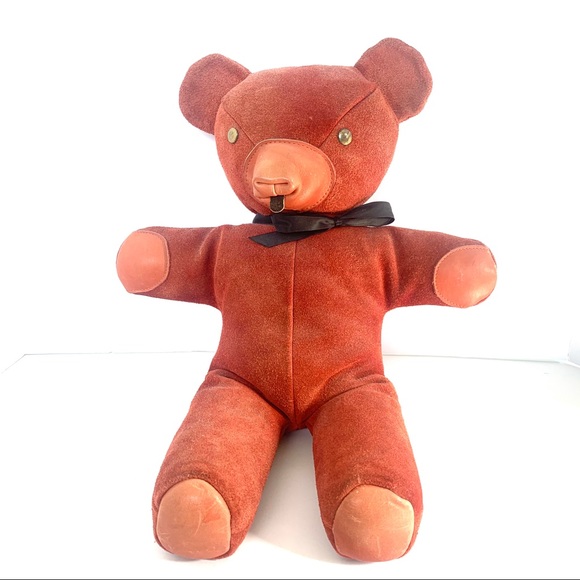 Other | Genuine Leather Teddy Bear | Poshmark